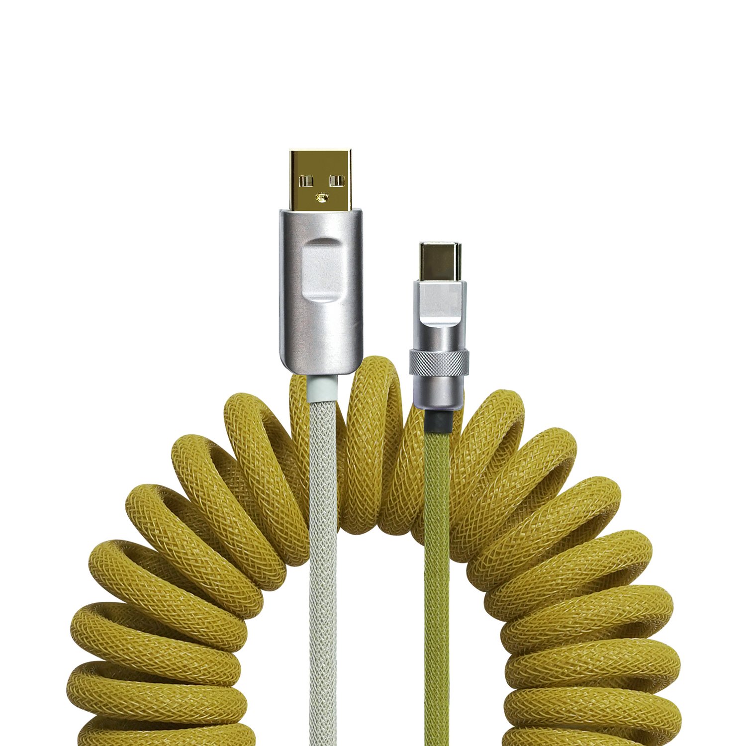 MelGeek Themed Coiled USB Cable with Silver Aviator