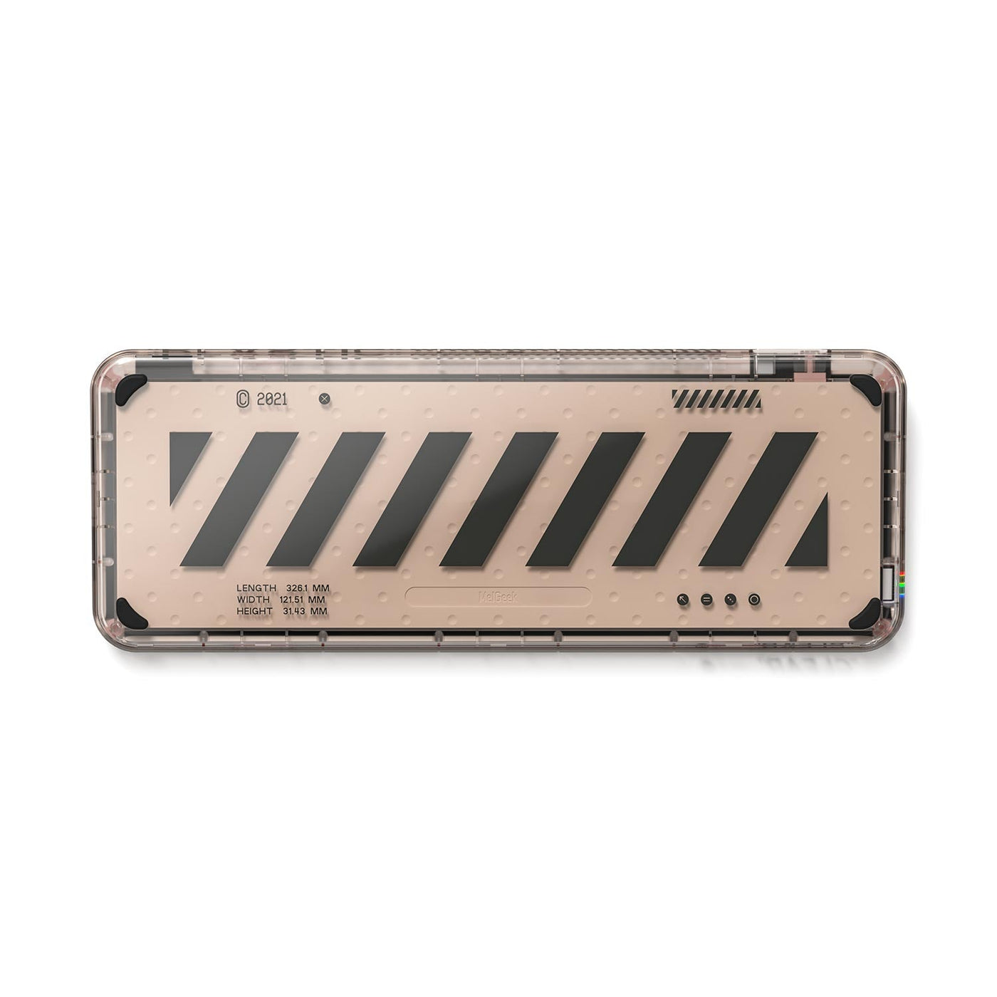 MelGeek Mojo68 Christian Pink Transparent Mechanical Keyboard