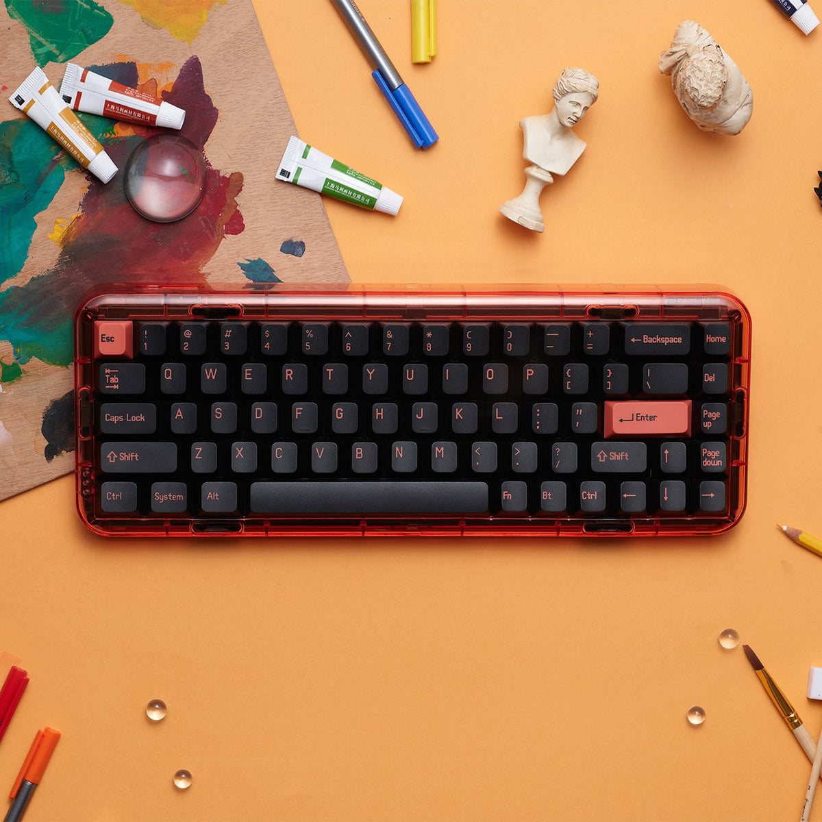 MelGeek Mojo68 Pigeon Mechanical Keyboard