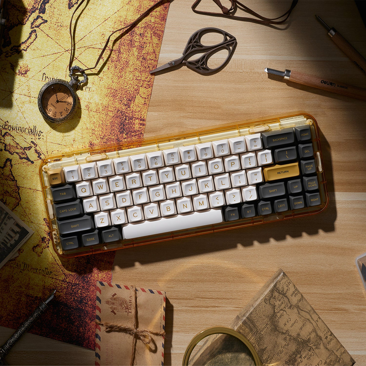 MelGeek Mojo68 Ember Mechanical Keyboard
