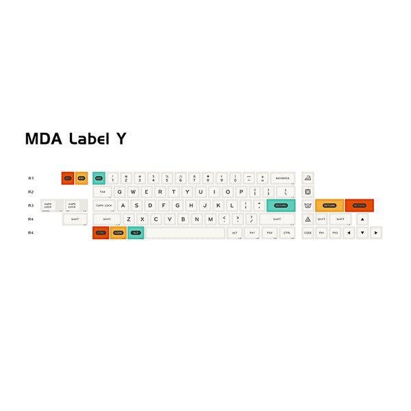 MelGeek MDA Profile Label Keycaps Set